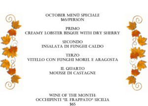 Christinis October Special Menu | Top Orlando Restaurants
